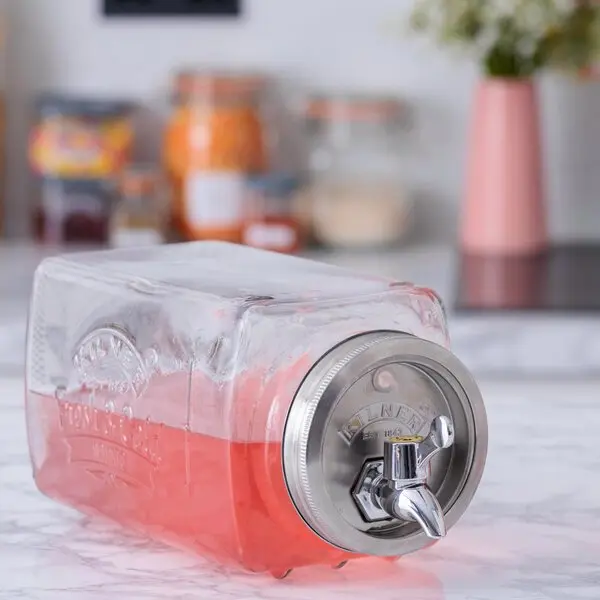 KILNER Glass Fridge Dispenser, 102 Oz
