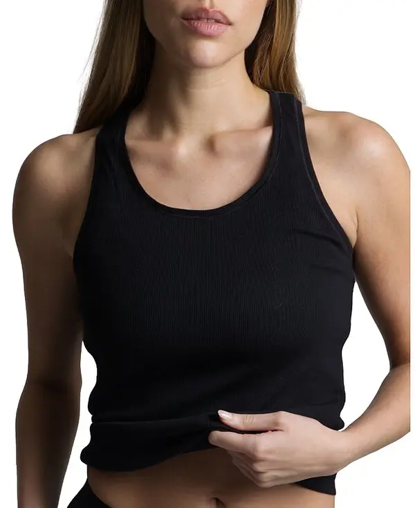WOXER Pima Cotton Ribbed Tank Top - Black