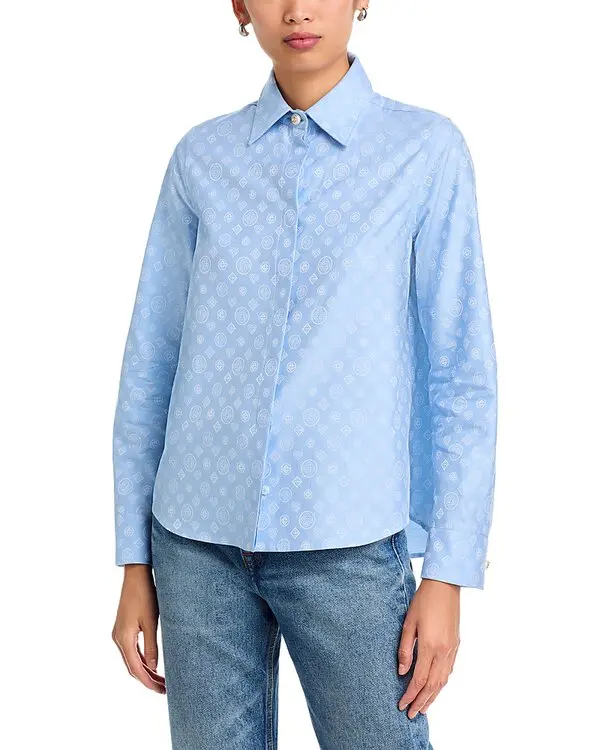 Casablanca Monogram Shirt - Blue Monogram