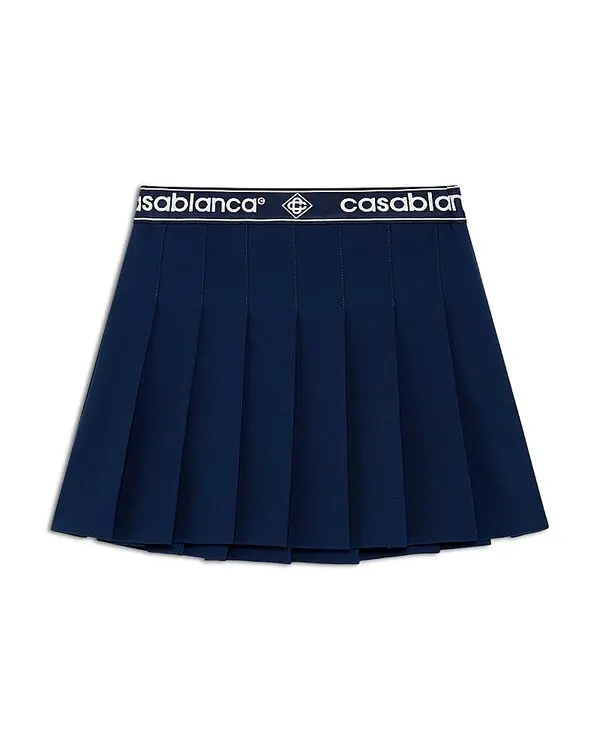 Casablanca Pleated Skirt - Navy