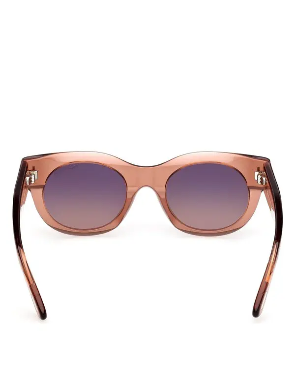 TOM FORD Marine Round Sunglasses, 50mm - Light Brown