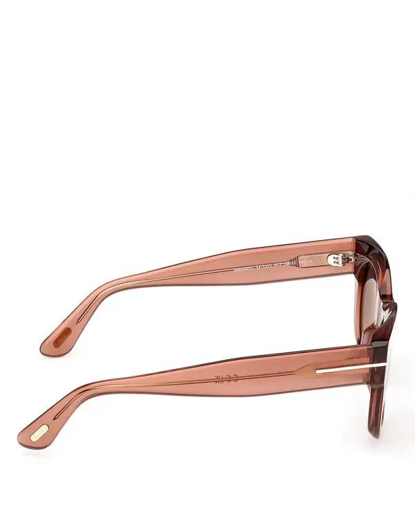 TOM FORD Marine Round Sunglasses, 50mm - Light Brown