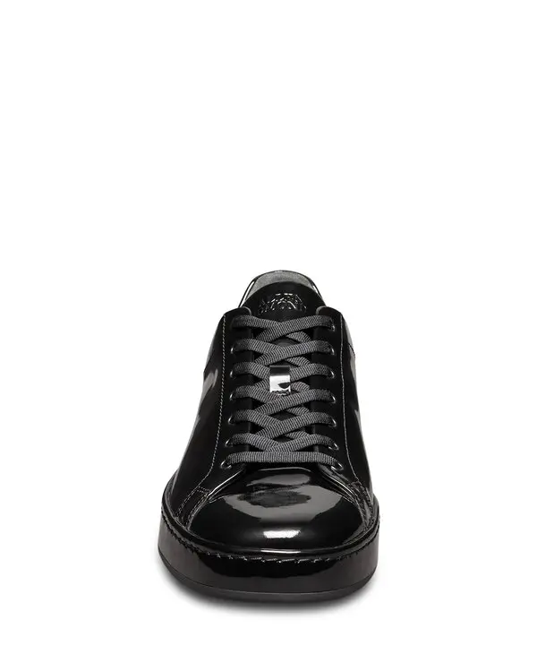 Allen Edmonds Barnes Low Top Leather Sneakers - Patent Black