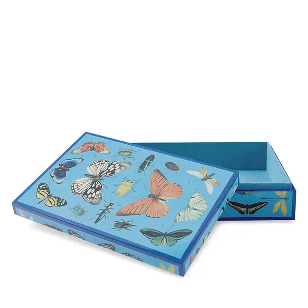 Jonathan Adler Large Lacquer Botanist Box - Blue