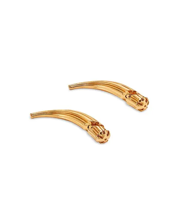 Tory Burch Logo Spike Front To Back Earrings - Gold