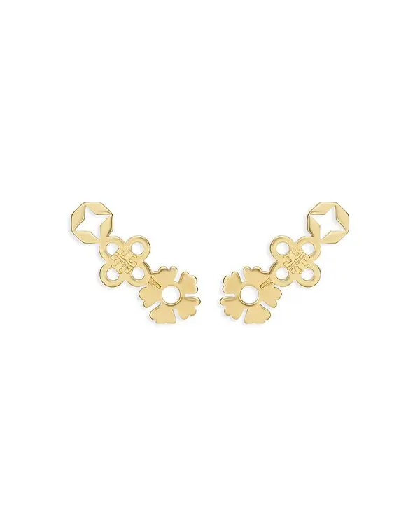 Tory Burch Flower Cluster Stud Earrings - Tory Gold