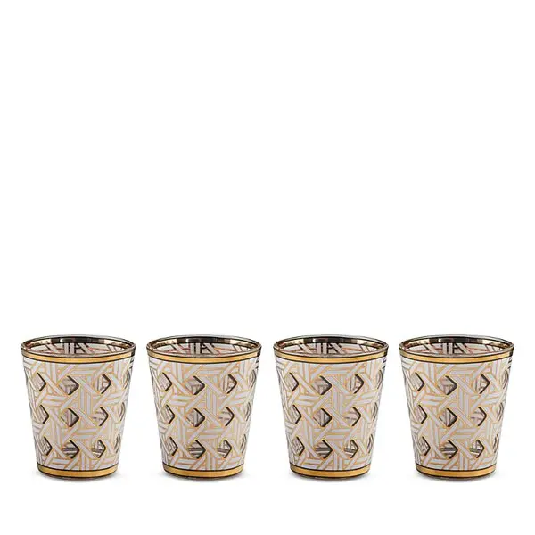 Jonathan Adler Basketweave Glassware, Set Of 4 - No Color