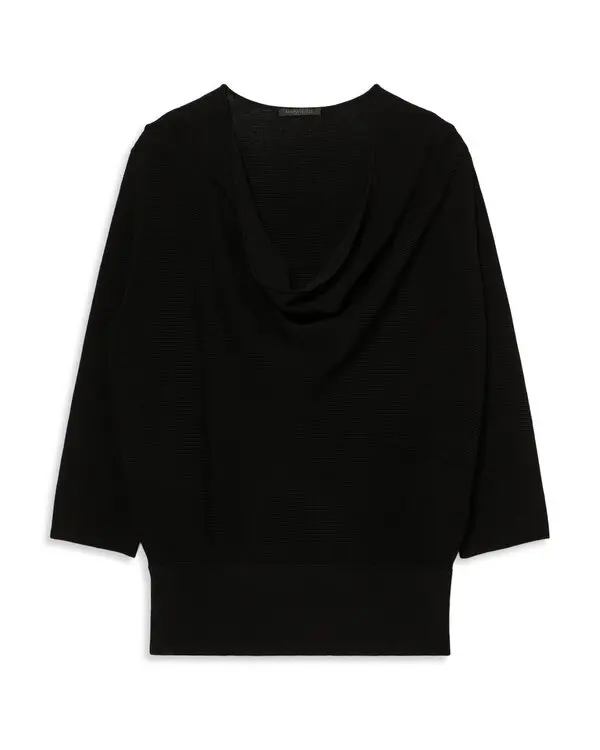 Marina Rinaldi Uscita Negozi Draped Neck Sweater - Black