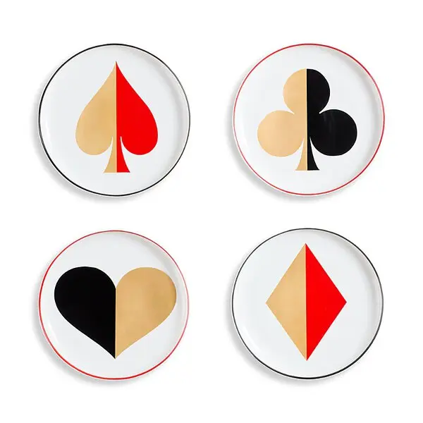 Jonathan Adler Dealer's Choice Canape Plates, Set Of 4 - No Color