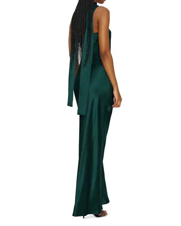 REFORMATION Oren Silk Maxi Dress - Forest