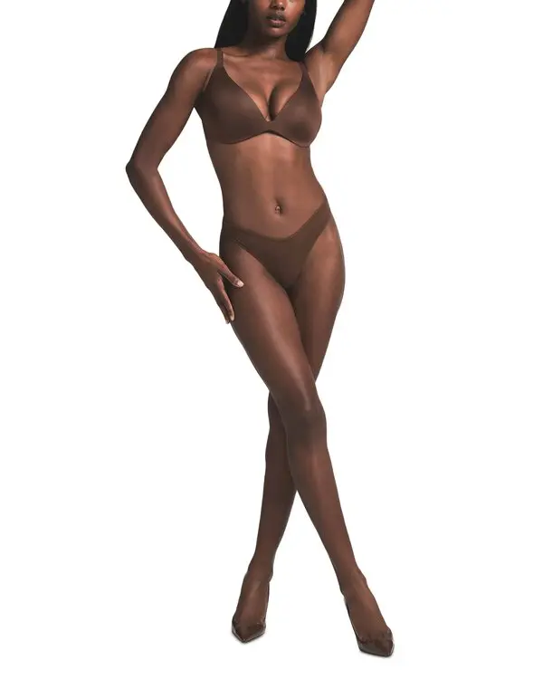 SKIMS Wireless Form Push Up Plunge Bra - Cocoa