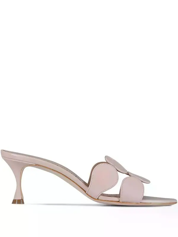 Manolo Blahnik Haribalmu Leather Sandals - Neutrals