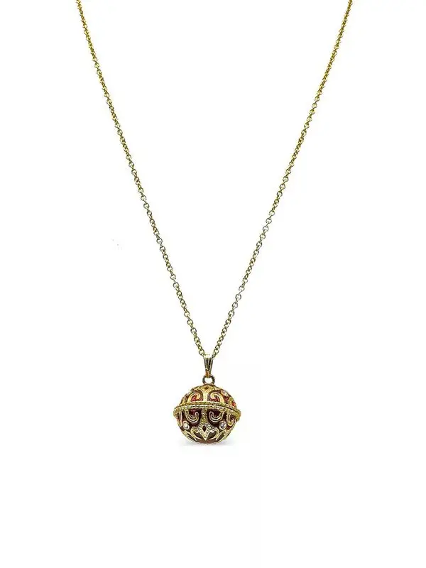 JENNIFER GIBSON JEWELLERY 2008 Enamel Bauble Necklace - Gold