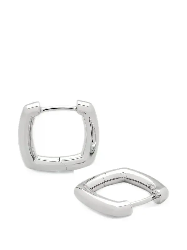 Tom Wood Square Hoop Earrings - Grey