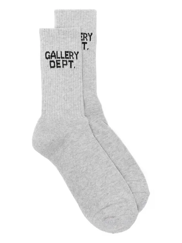 GALLERY DEPT. Logo-embroidered Socks - Grey