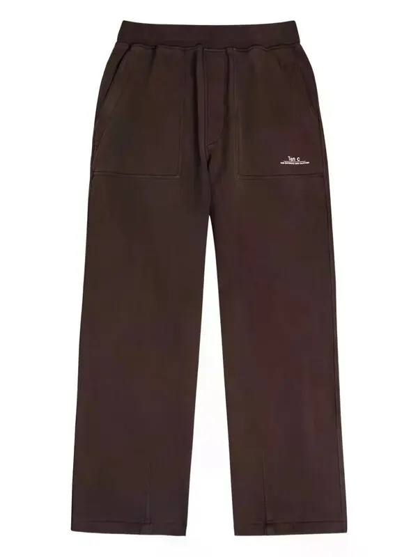 TEN C Patch-pocket Split Sweatpants - Brown