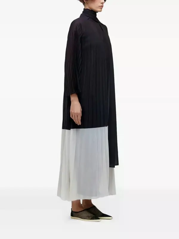 OSKLEN Pleated High-neck Midi Dress