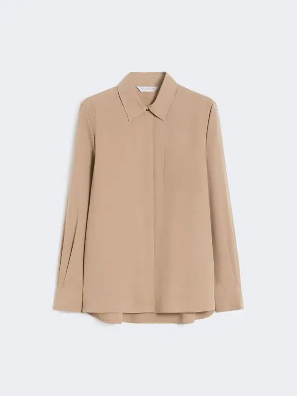 Max Mara Silk Canvas Shirt - Hazelnut Brown