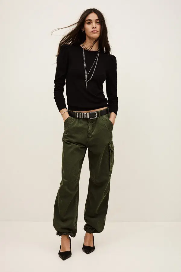 Ba&sh Britanie Long Sleeve Sweater - Black