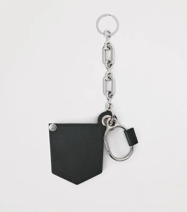 Loewe Leather Logo Biker Charm - Black