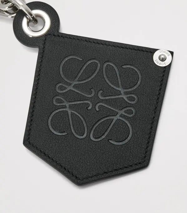 Loewe Leather Logo Biker Charm - Black