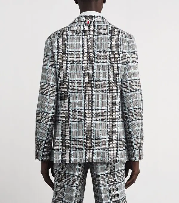 Thom Browne Cotton Tweed Check Blazer