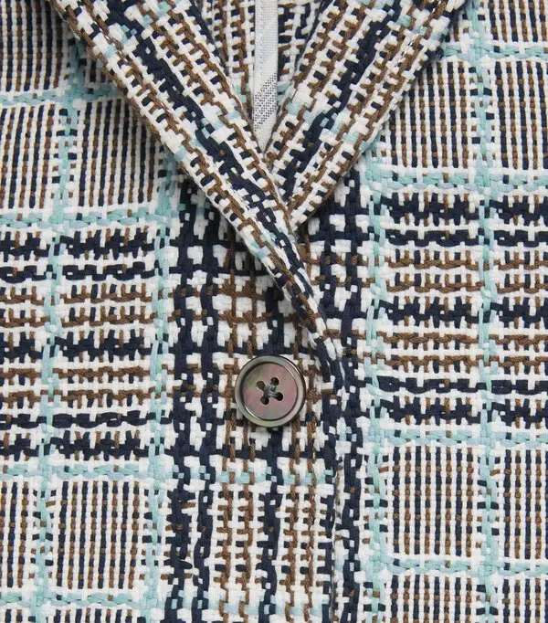 Thom Browne Cotton Tweed Check Blazer