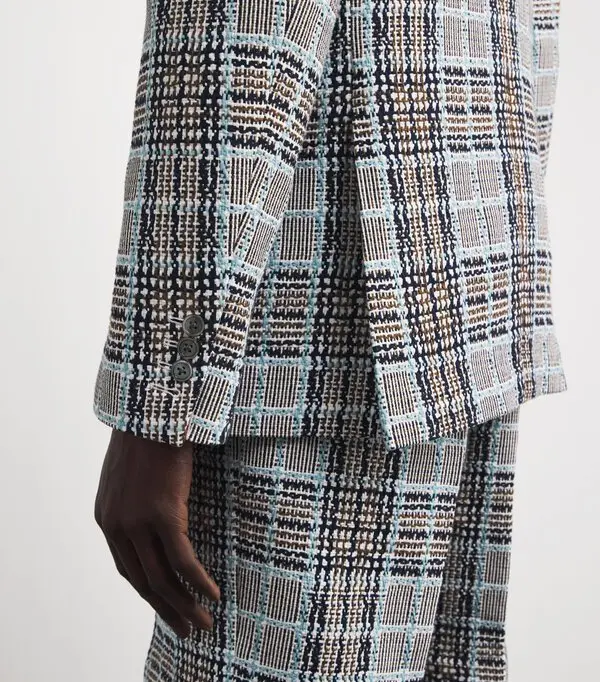 Thom Browne Cotton Tweed Check Blazer