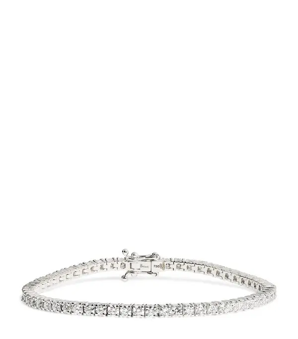 Harrods Gold And Diamond Tennis Bracelet - White