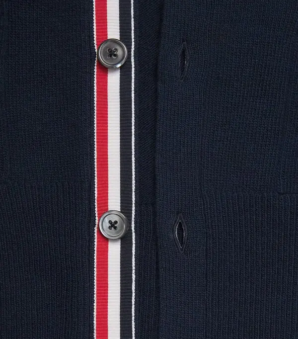 Thom Browne Virgin Wool 4-bar Stripe Cardigan