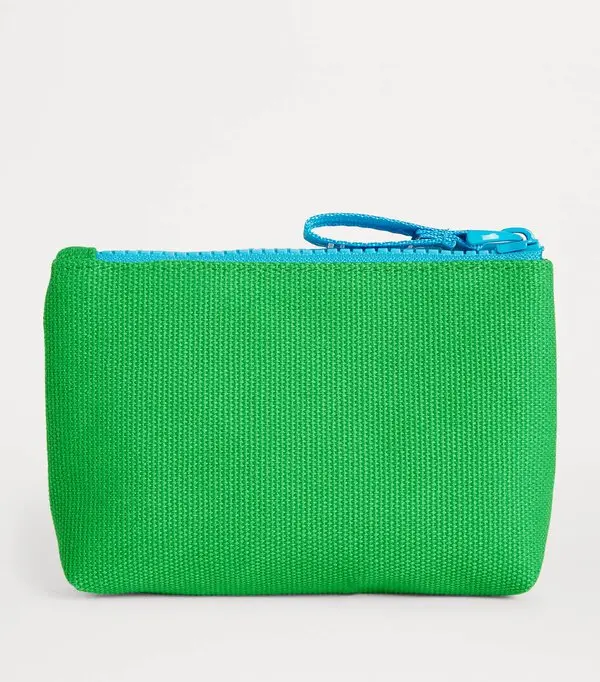 Harrods Cotton Logo Coin Purse - Green