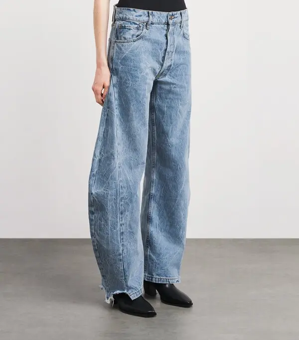 A.W.A.K.E. Mode Distressed Balloon Jeans