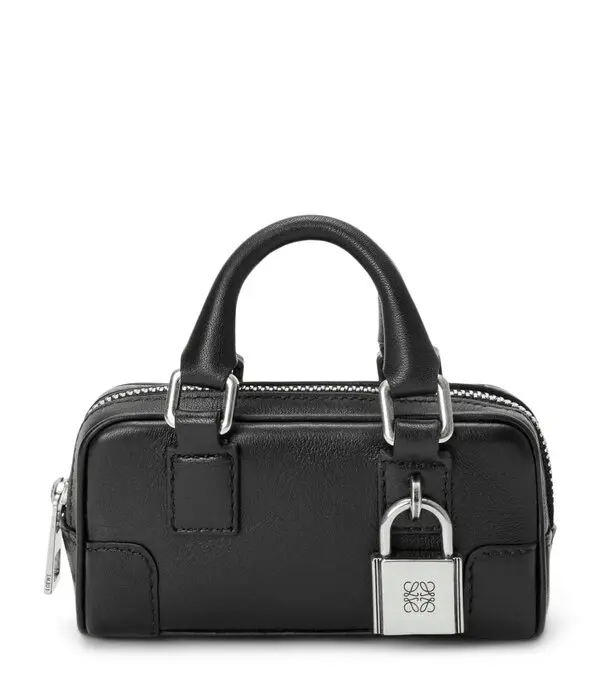 Loewe Mini Leather Amazona Nano Top-handle Bag - Black