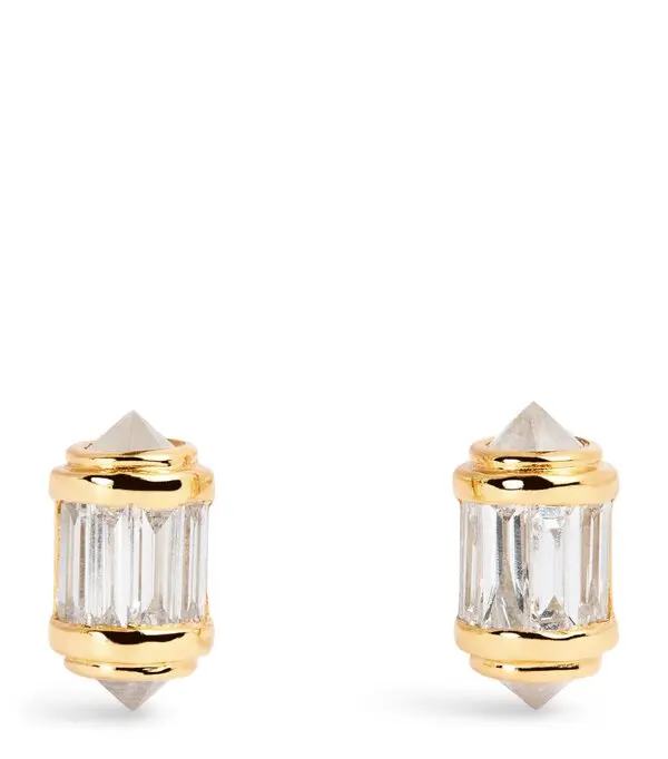 Shay Ripple Diamond Stud Earrings - Gold