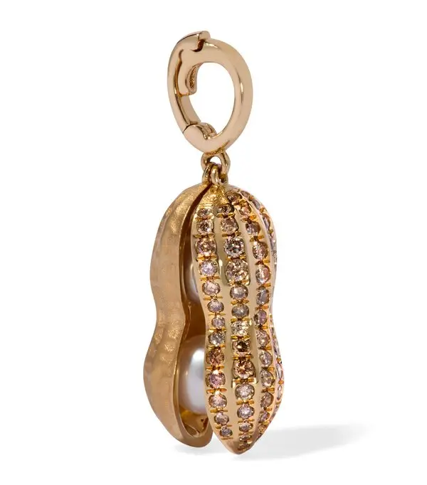 Annoushka Pearl And Diamond Mythology Pendant Charm - Gold