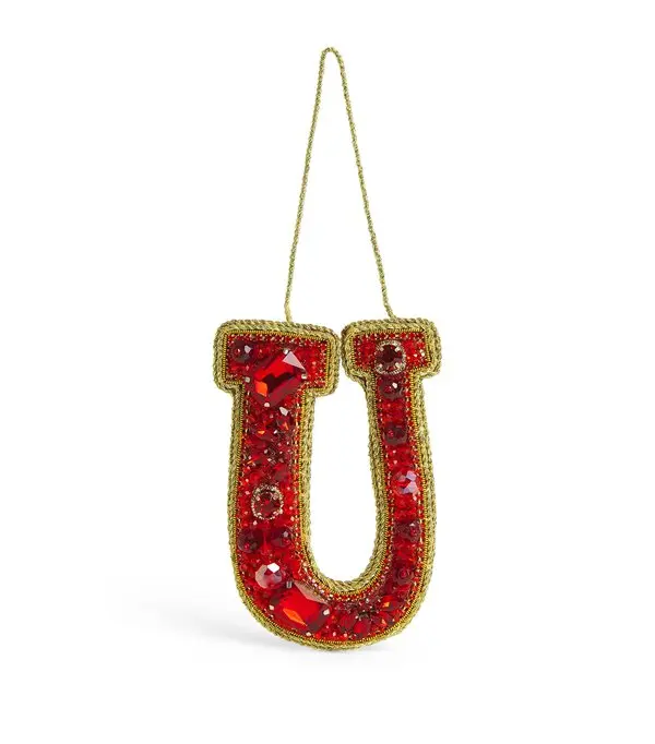 TINKER TAILOR Embellished U Tree Decoration - Red