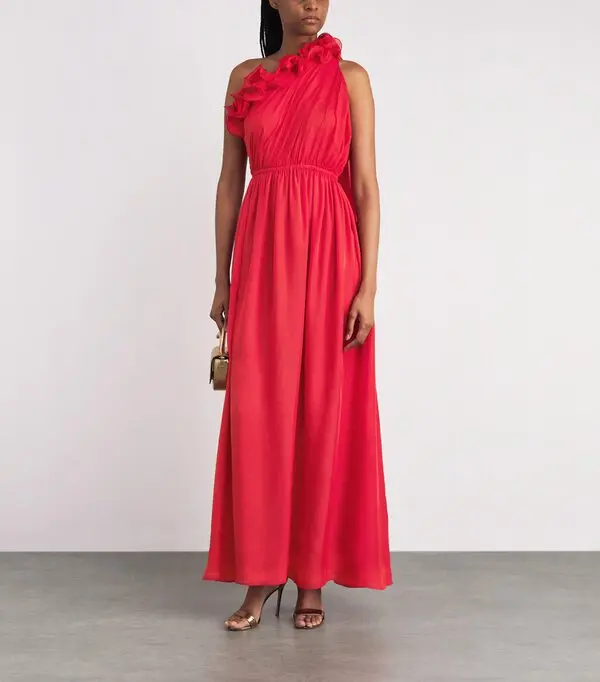 Leo Lin Silk Jenni Maxi Dress - Red