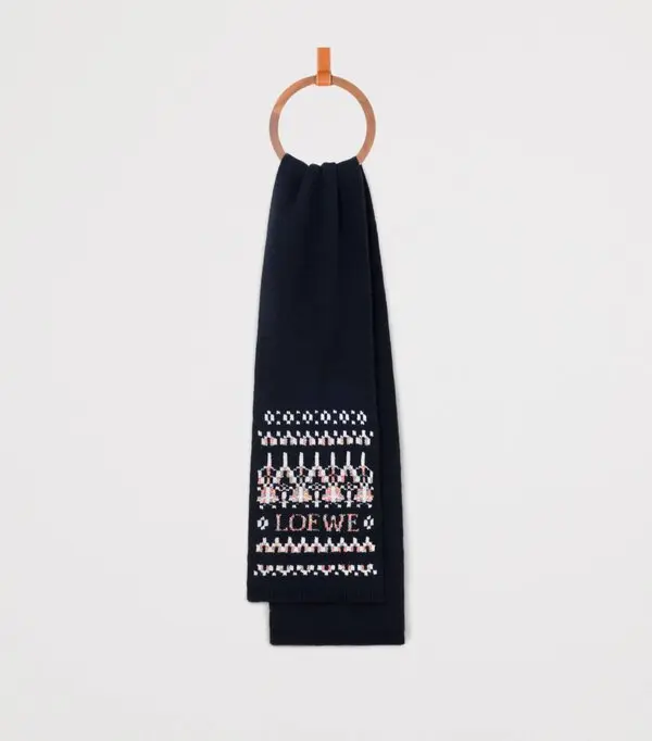Loewe Wool-blend Logo Scarf