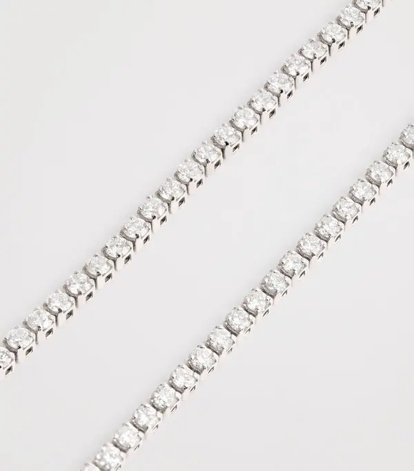 Shay Gold And Diamond Threads Tennis Choker - White