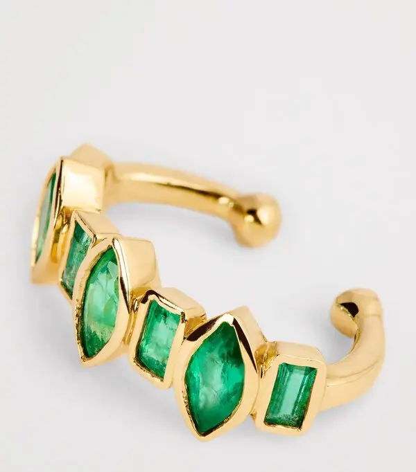 Shay Yellow And Emerald Ear Cuff
