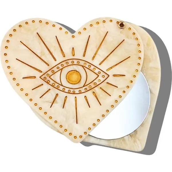 SOLAR ECLIPSE Celestial Heart Compact Mirror - Beige