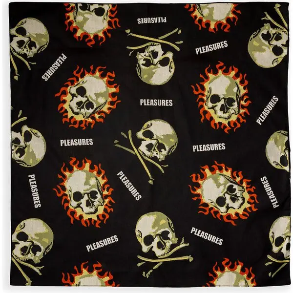 PLEASURES Skull Bandana - Black