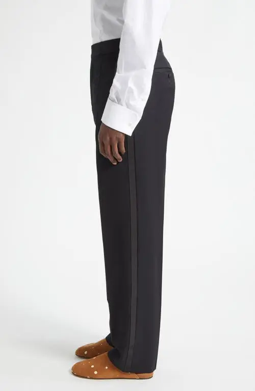 JW Anderson Pleated Wool Tuxedo Pants