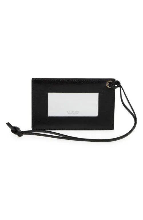 Balenciaga Le City Crackled Leather Card Holder Bag Charm
