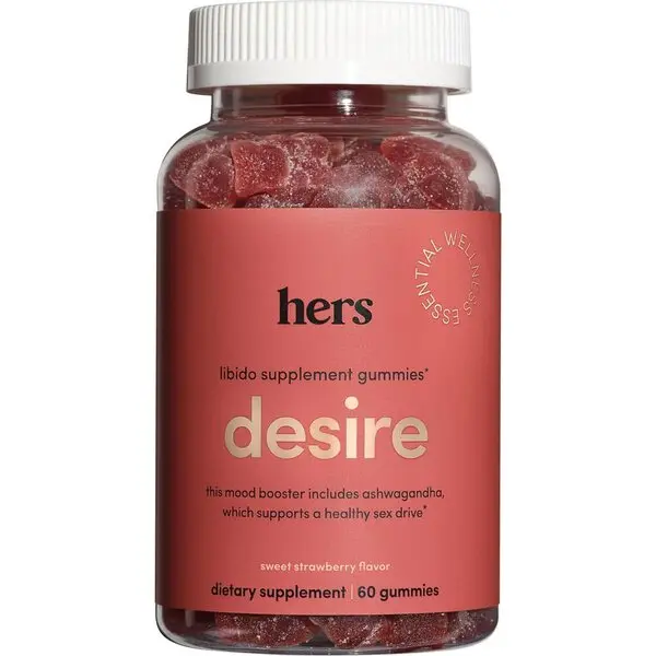 HIMS & HERS Desire Libido Supplement Gummies Mood-boosting, Energy-enhancing - Coral