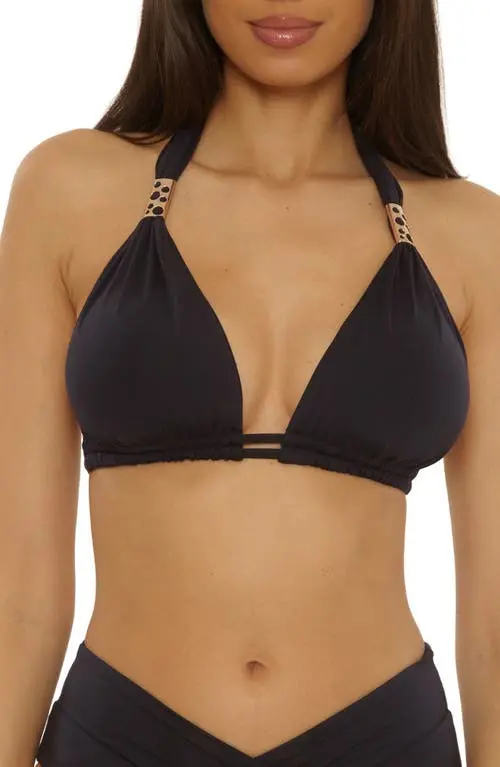BECCA® By Rebecca Virtue Triangle Bikini Top - Black