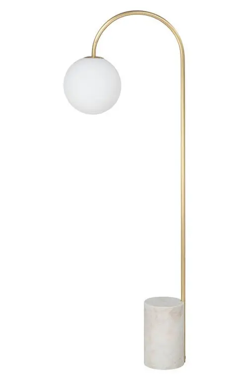 RENWIL Merlot Satin Brass Floor Lamp - No Color