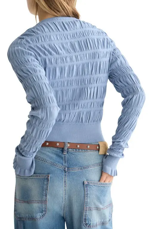 Scotch & Soda Smocked Crewneck Cardigan - Infinity
