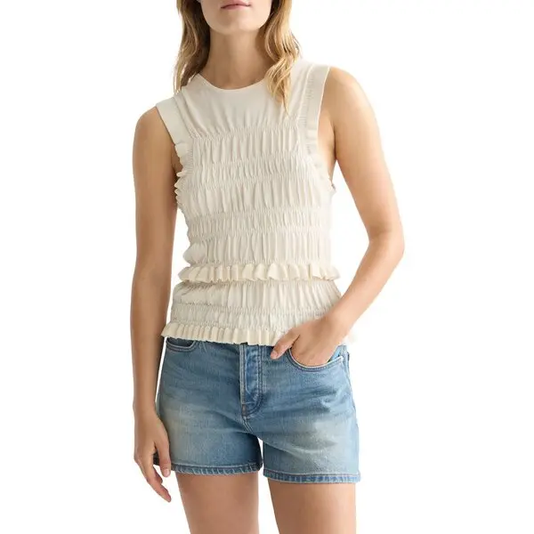 Scotch & Soda Smocked Tank Top - Eggnog