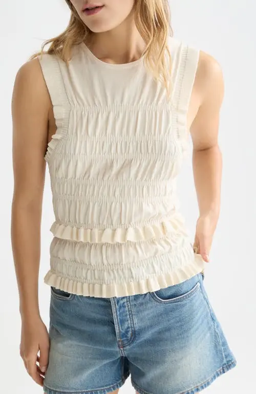 Scotch & Soda Smocked Tank Top - Eggnog